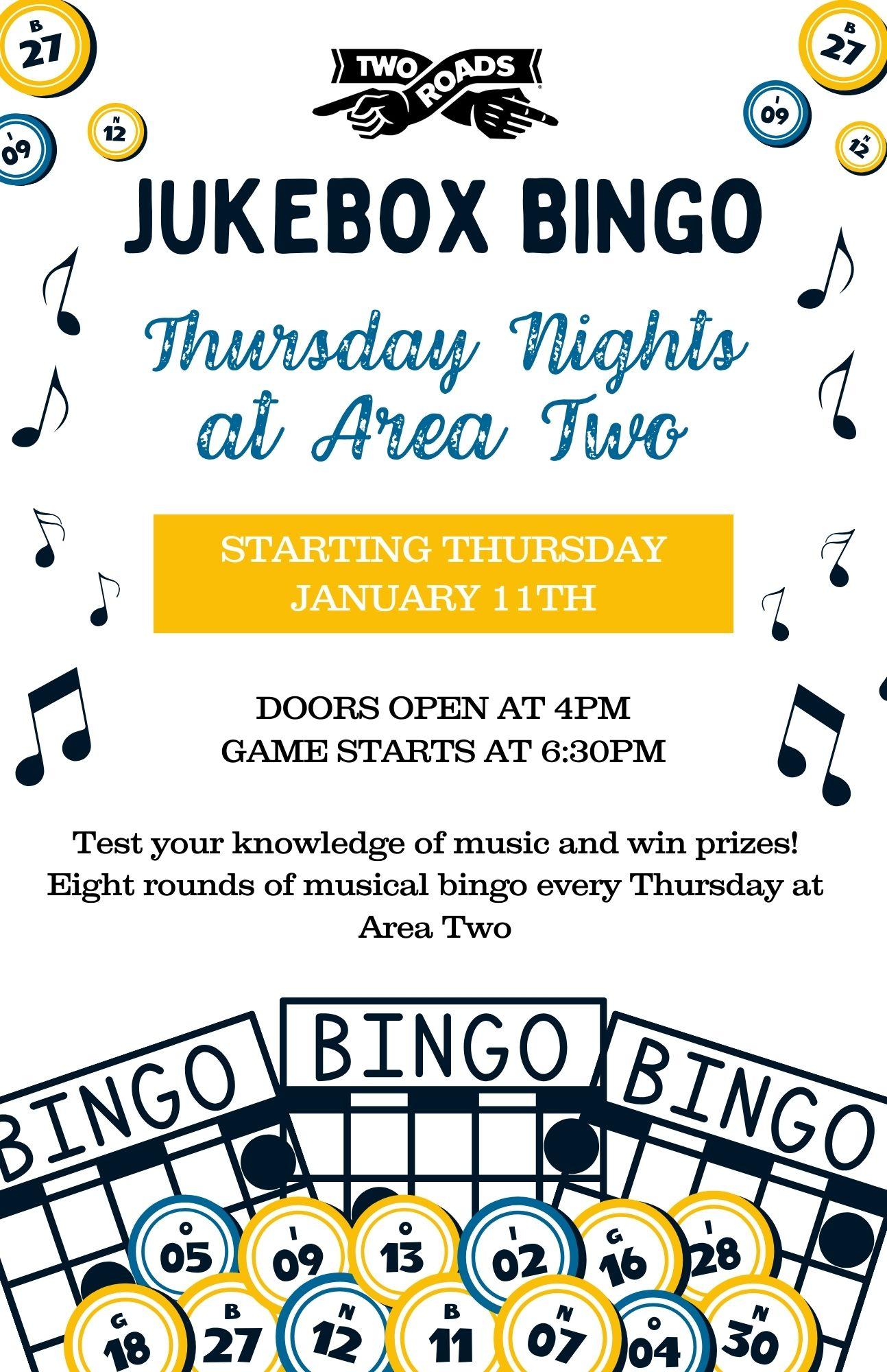 Jukebox Bingo - Two Roads Brewing