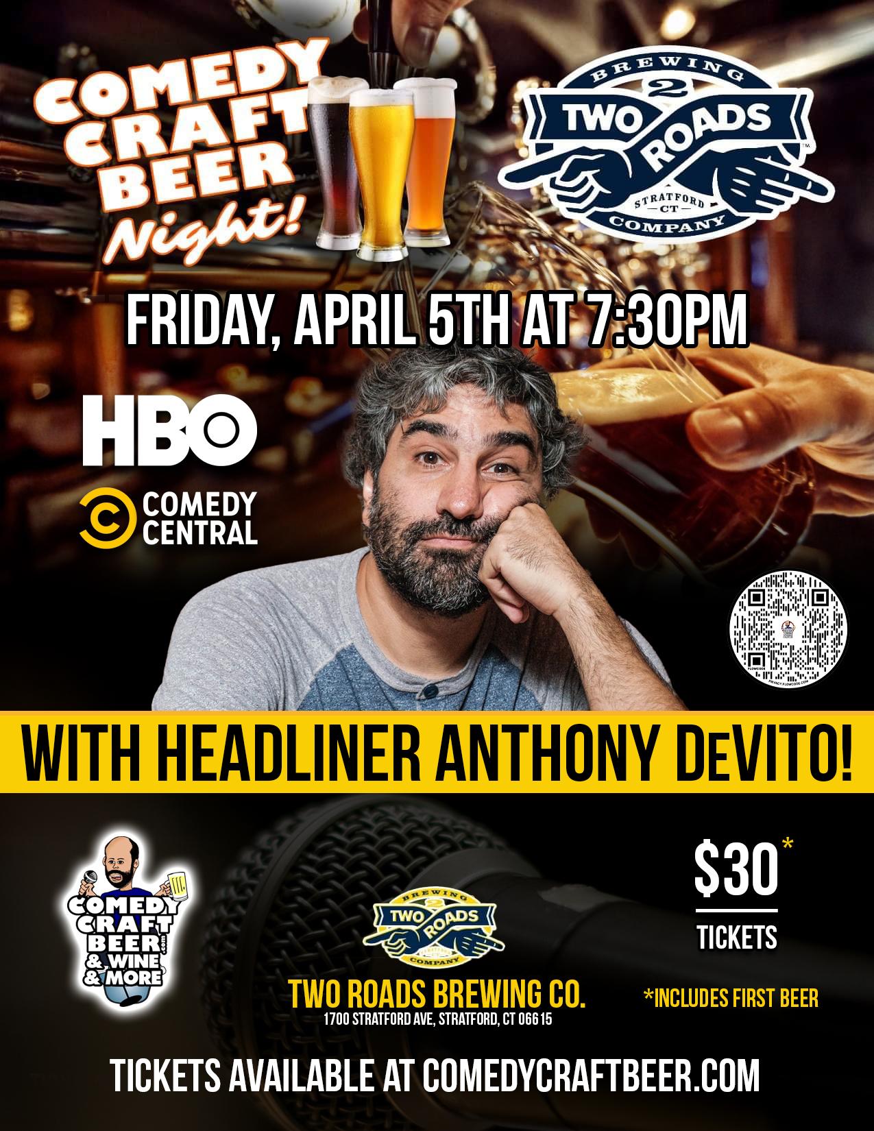 Comedy Night featuring Anthony DeVito - Two Roads Brewing