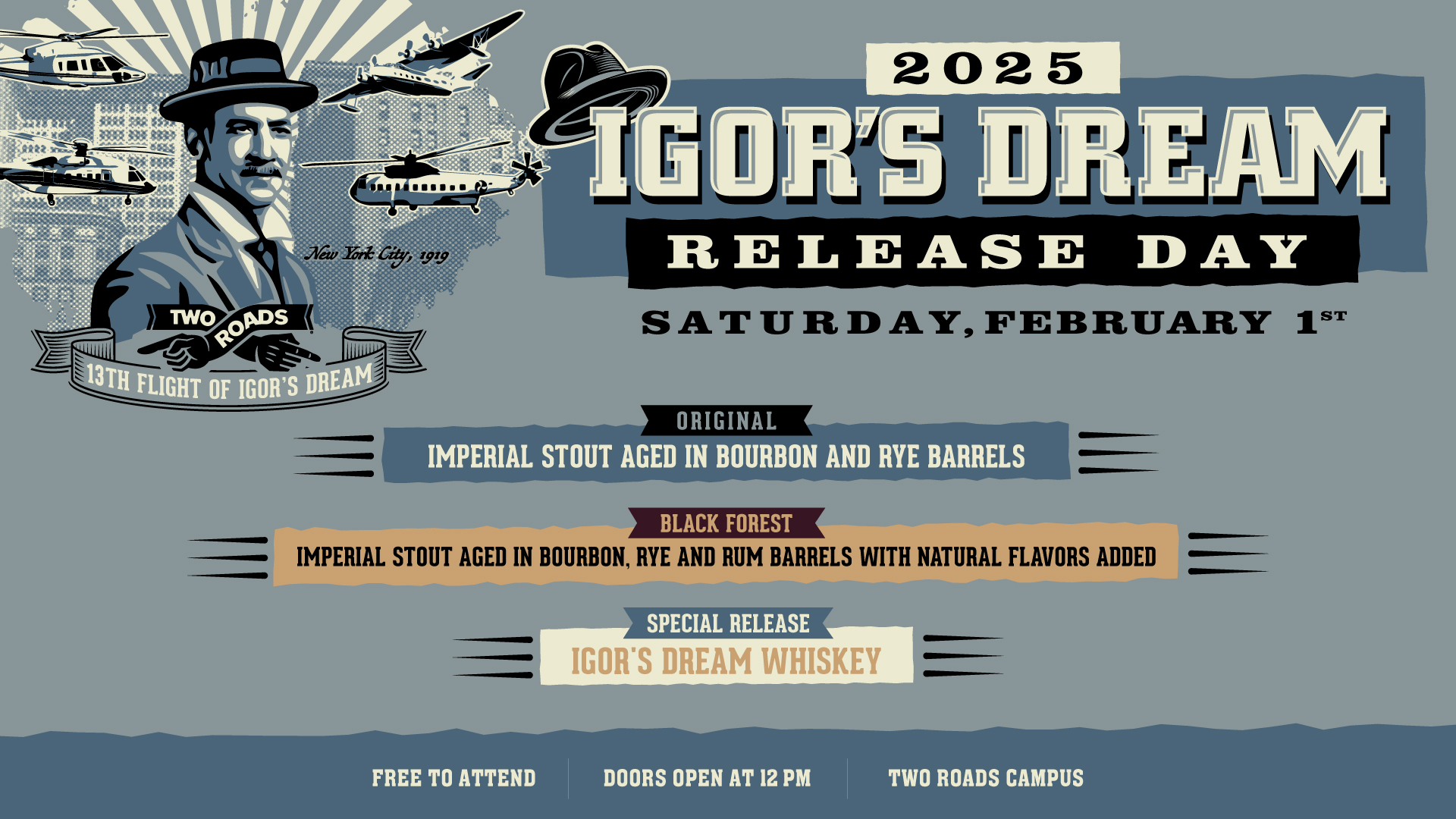 2025 Igor’s Dream Beer Release - Two Roads Brewing