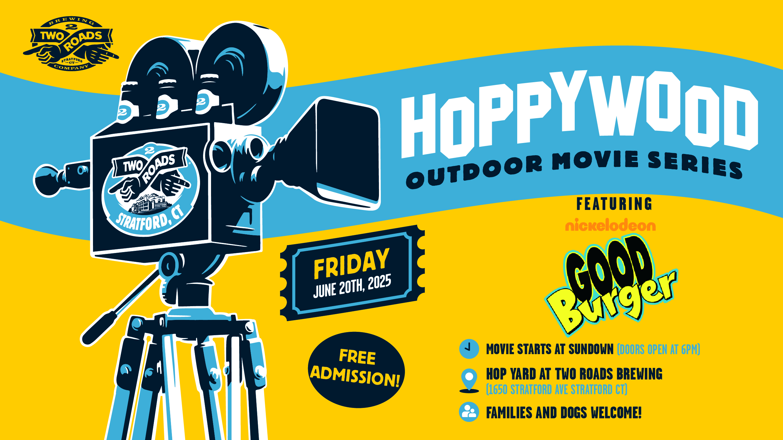 Hoppywood Movie Night featuring Good Burger - Two Roads Brewing