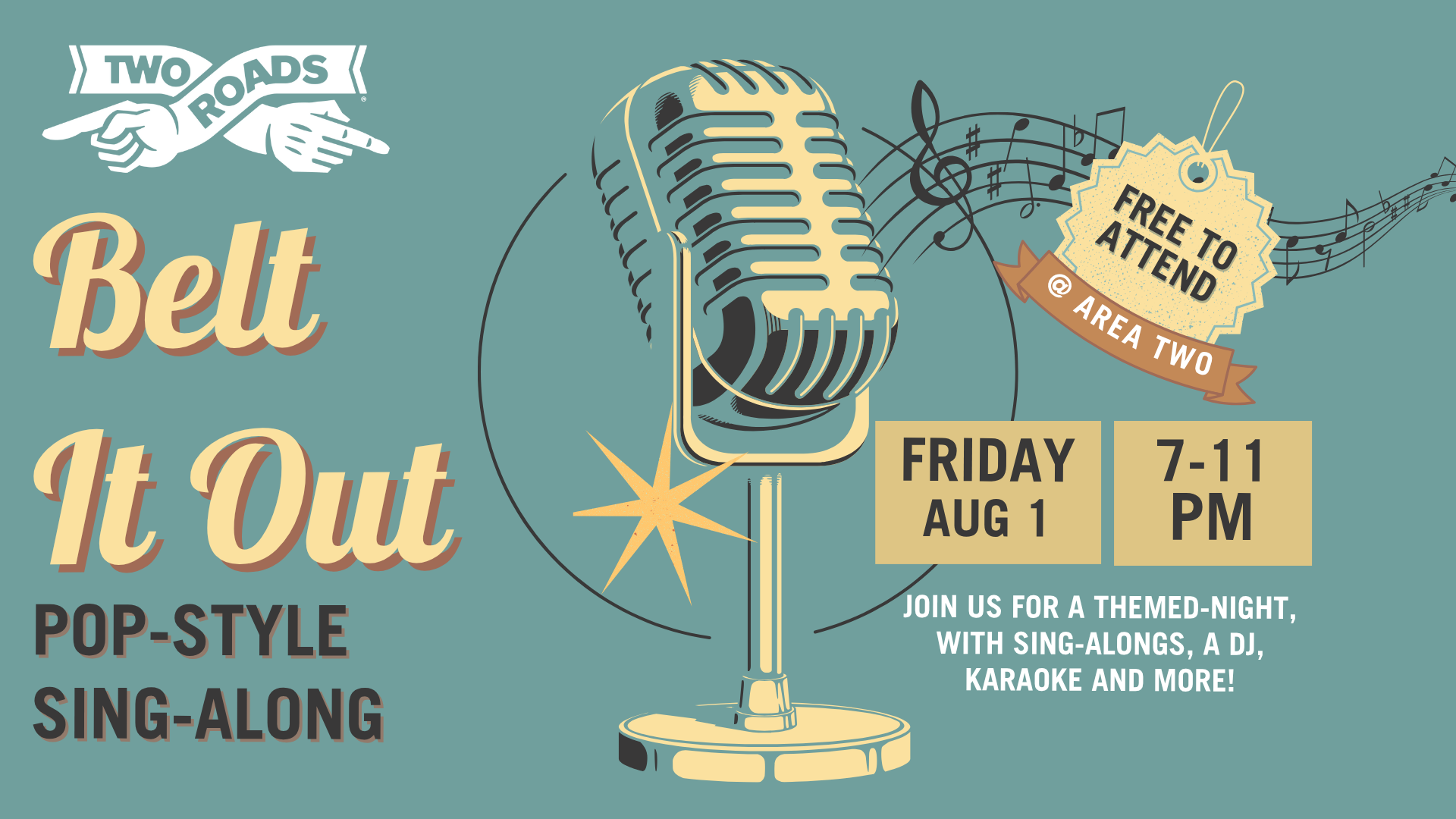 Belt It Out Pop-Style - Two Roads Brewing