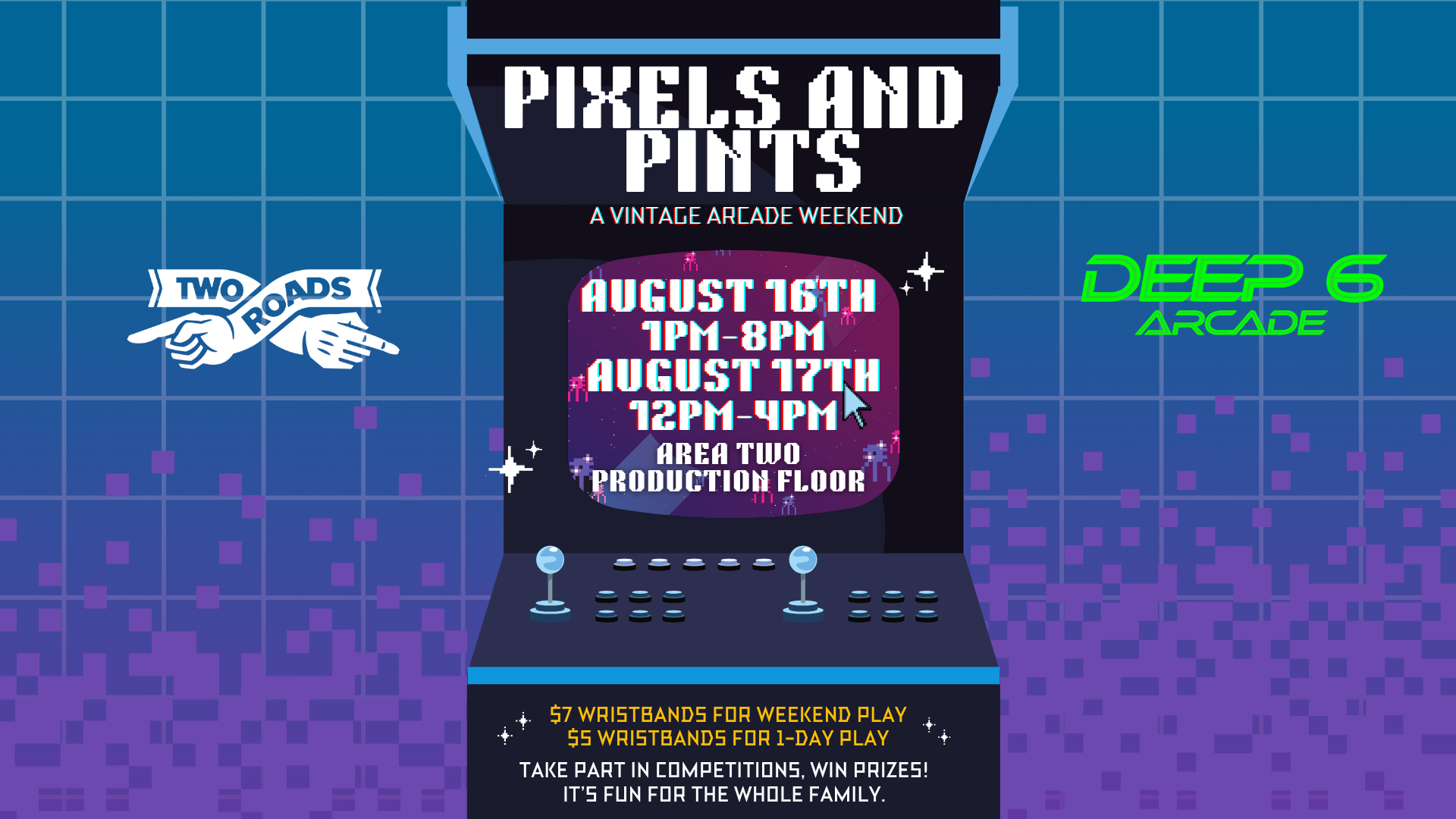 Pixels & Pints: Vintage Arcade Weekend - Two Roads Brewing