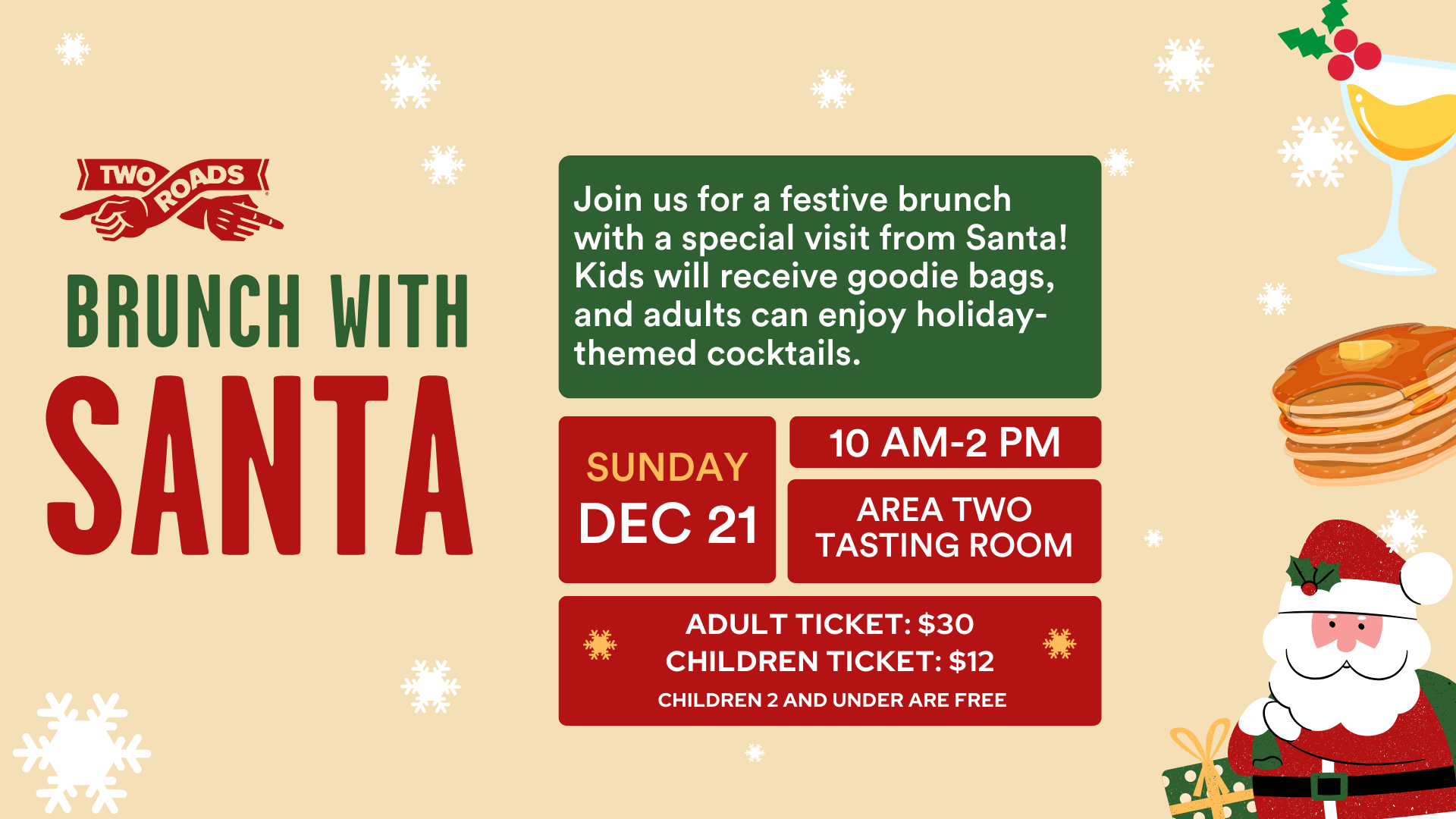 Brunch with Santa - Two Roads Brewing